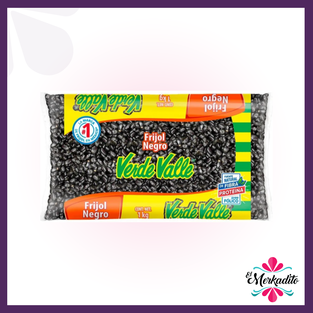 RAW BLACK BEANS "VERDE VALLE" 1KG | El Merkadito