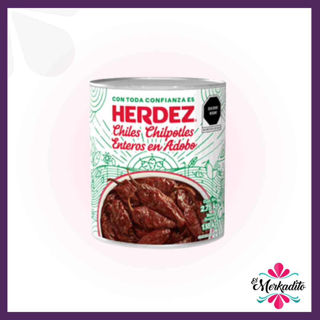 WHOLE CHIPOTLE PEPPERS IN ADOBO SAUCE HERDEZ 2.75 KG. (DRAINED WEIGHT ...